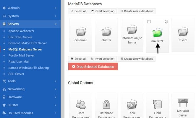 How To Backup MySQL Database Using Webmin TechsBucket