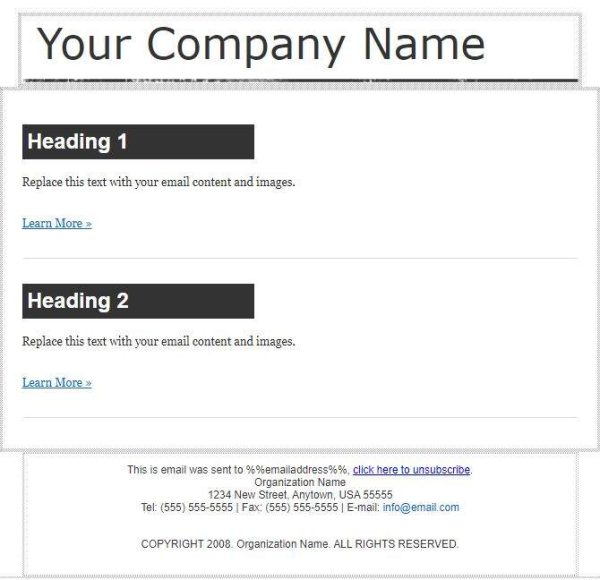 Basic email templates for Email Marketing - TechsBucket