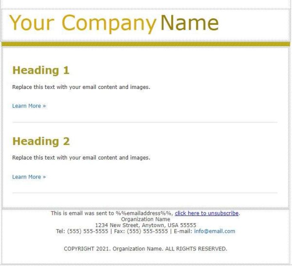 Basic email templates for Email Marketing - TechsBucket