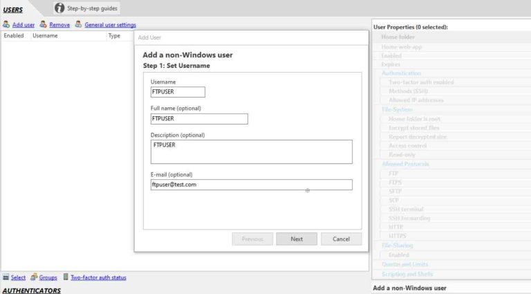 Setup free SFTP server on windows - TechsBucket