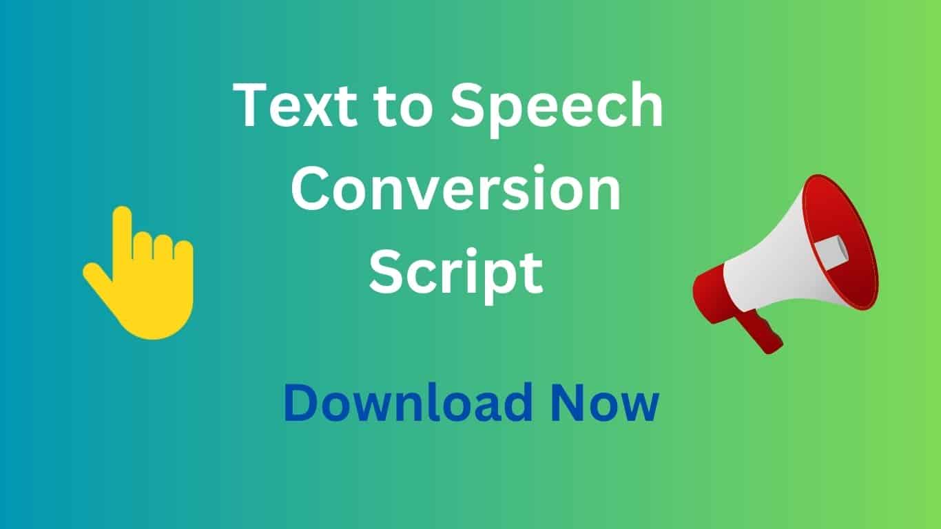 Text To Speech Conversion Script Download TechsBucket